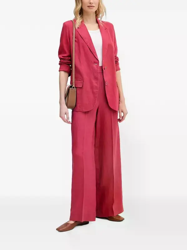 BENETTON Single-breasted Notched Lapel Blazer - Pink