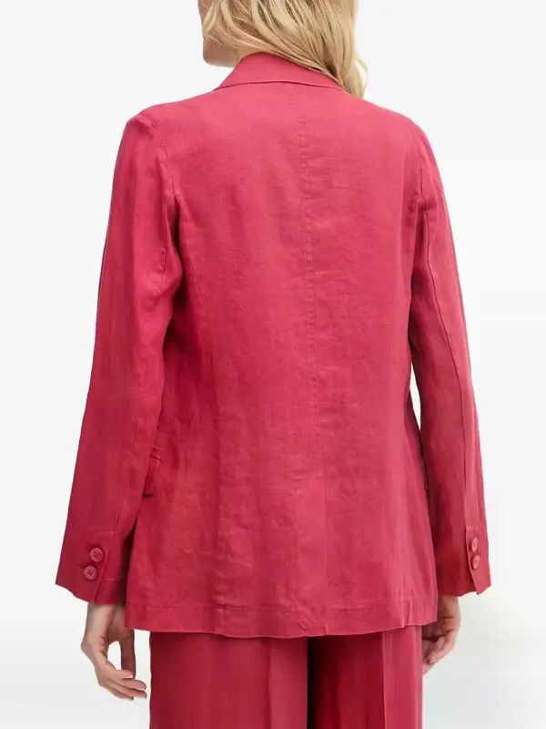 BENETTON Single-breasted Notched Lapel Blazer - Pink