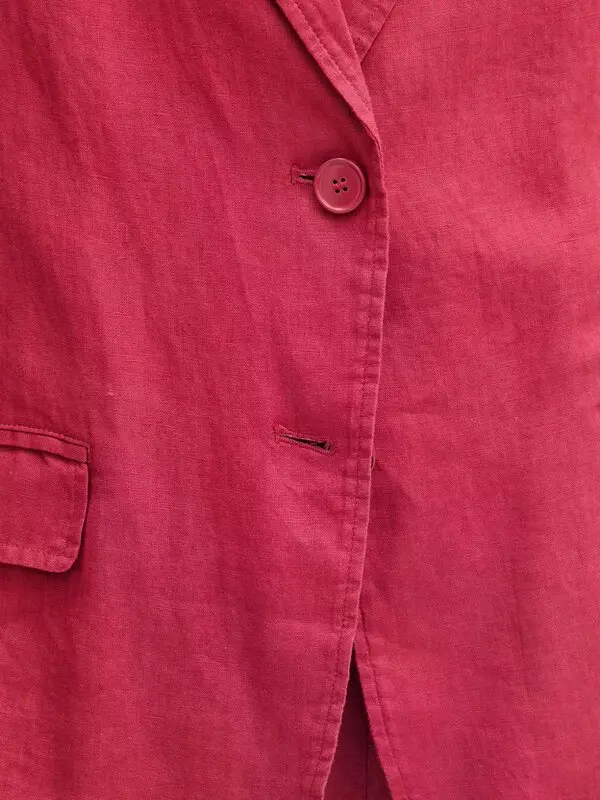 BENETTON Single-breasted Notched Lapel Blazer - Pink
