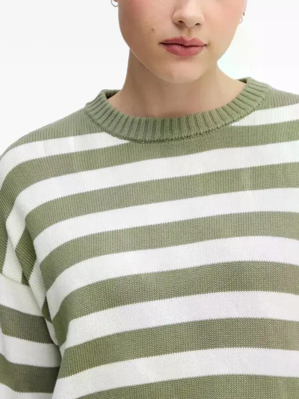BENETTON Striped Crew-neck Sweater