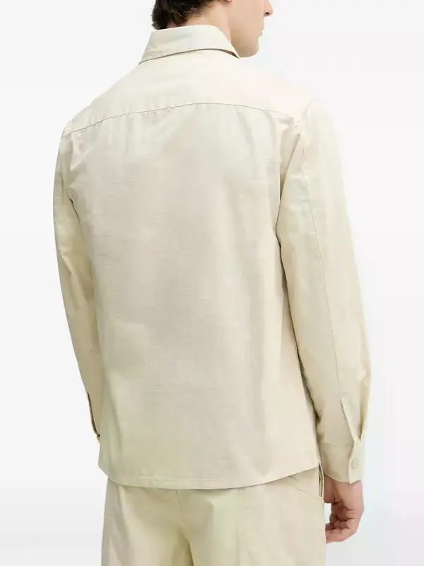 BENETTON Ripstop-textured Multi-pocket Shirt