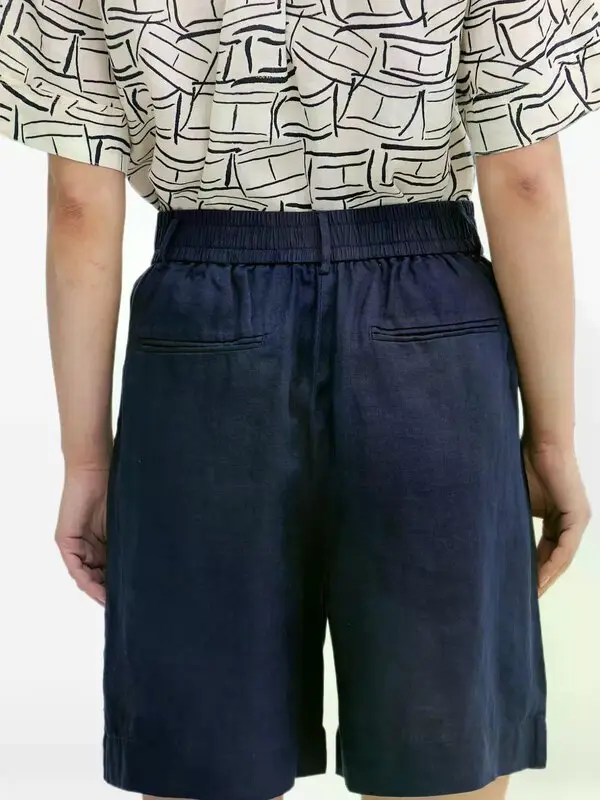 BENETTON Pleated Linen Shorts