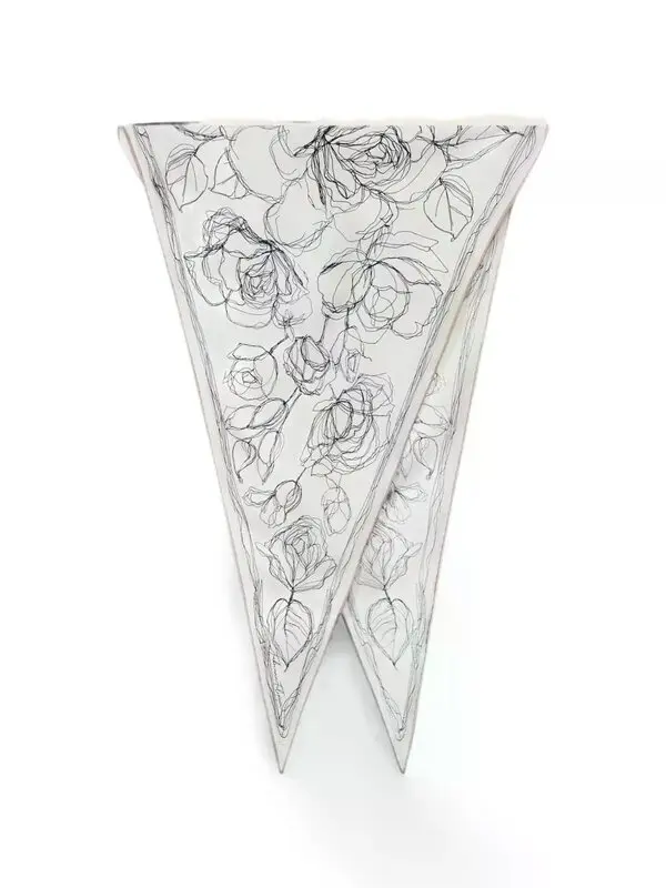 Fabiana Filippi Floral-print Silk Scarf - White