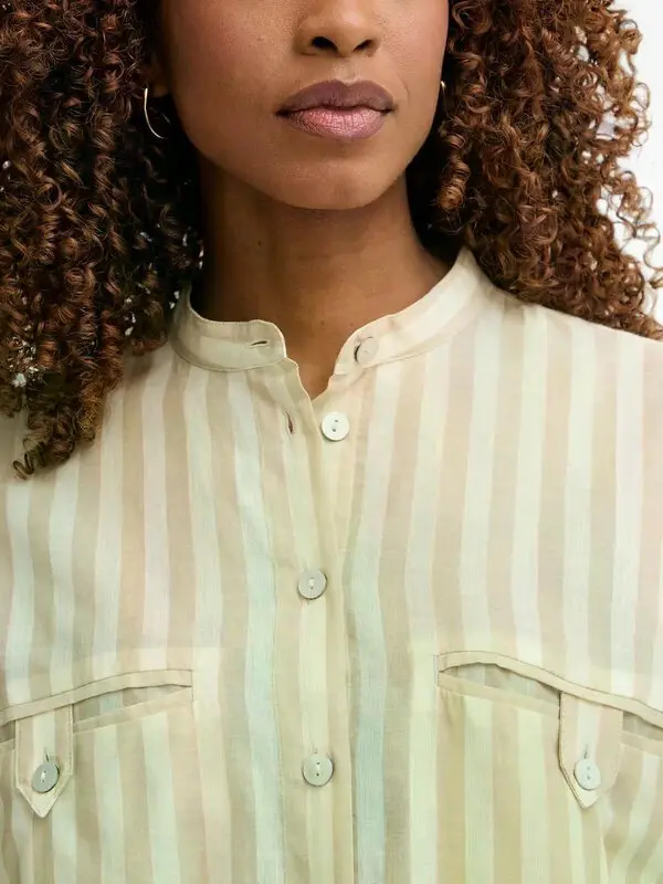 BENETTON Striped Button-up Shirt
