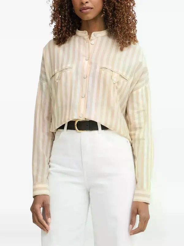BENETTON Striped Button-up Shirt