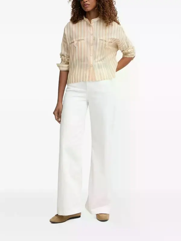BENETTON Striped Button-up Shirt