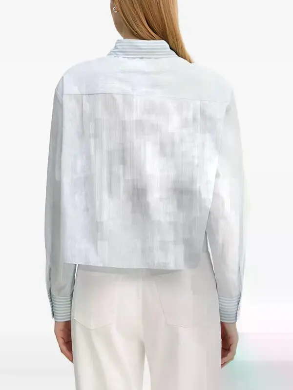 BENETTON Striped Pussy-bow Blouse