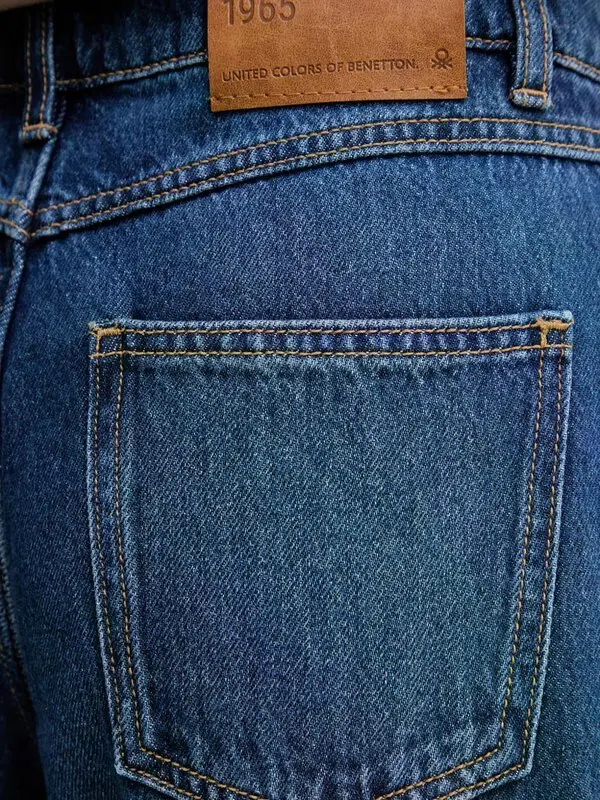 BENETTON Faded Turn-up Jeans