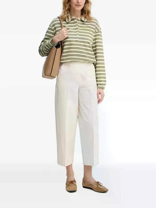 BENETTON Striped Long-sleeve Polo Shirt