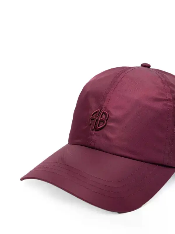 ANINE BING Jeremy Baseball Cap Ab Nylon Fig - Red