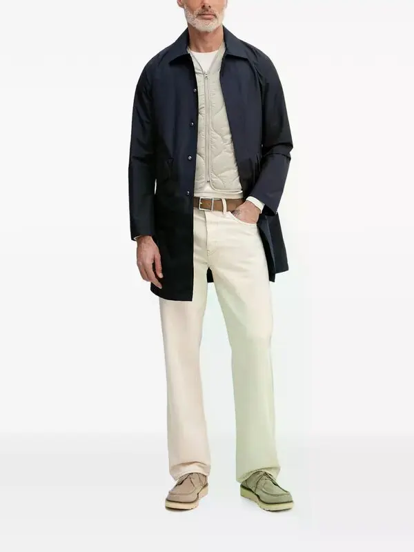 BENETTON Concealed-fastening Flap-pocket Coat