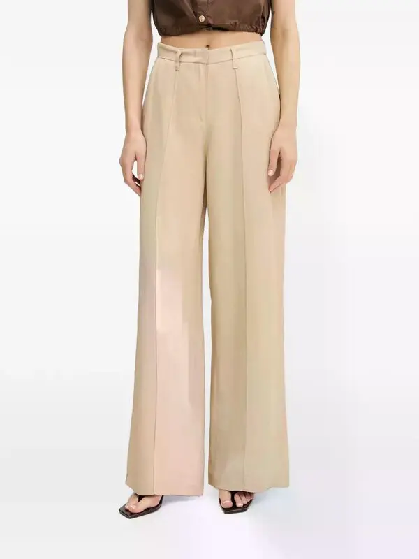 GAUDI Pin-tucked Wide-leg Trousers