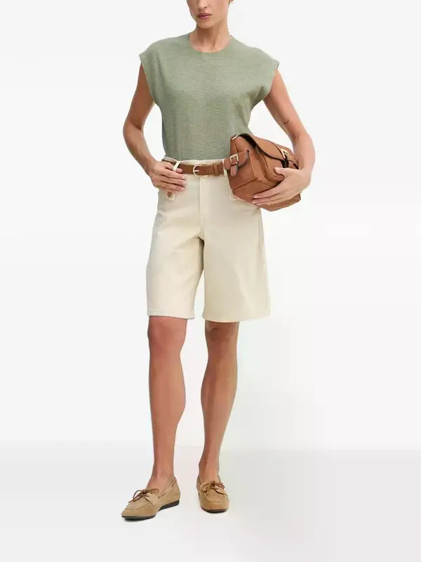 BENETTON Ribbed-trim Vest - Green