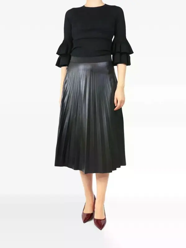 DEA KUDIBAL Amelia Pleated Faux-leather Skirt