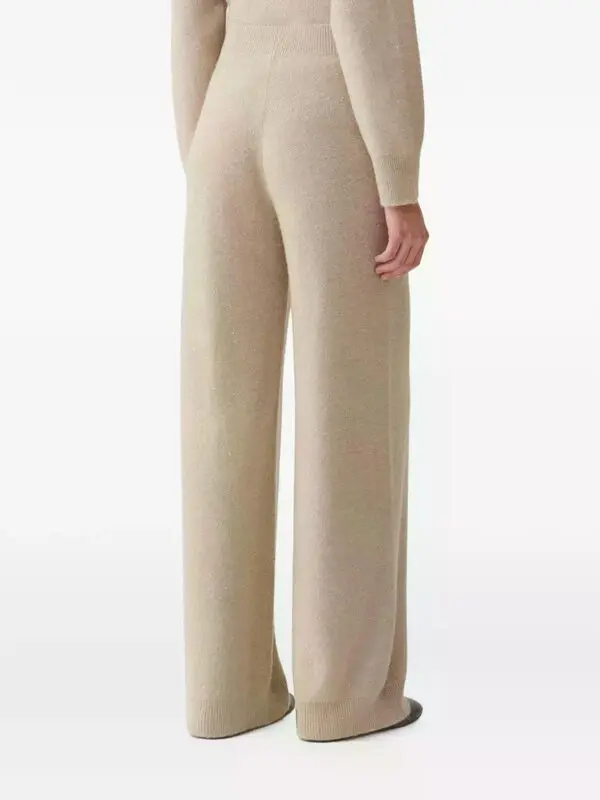 Fabiana Filippi Sequin-embellished Wide-leg Trousers - Neutrals
