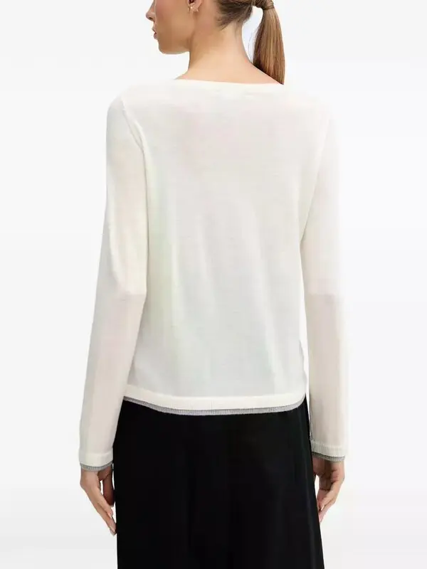 BENETTON Boat-neck Long-sleeve Sweater