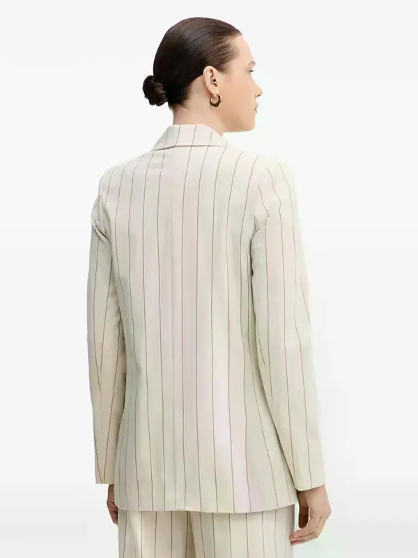 BENETTON Pinstripe Double-breasted Blazer