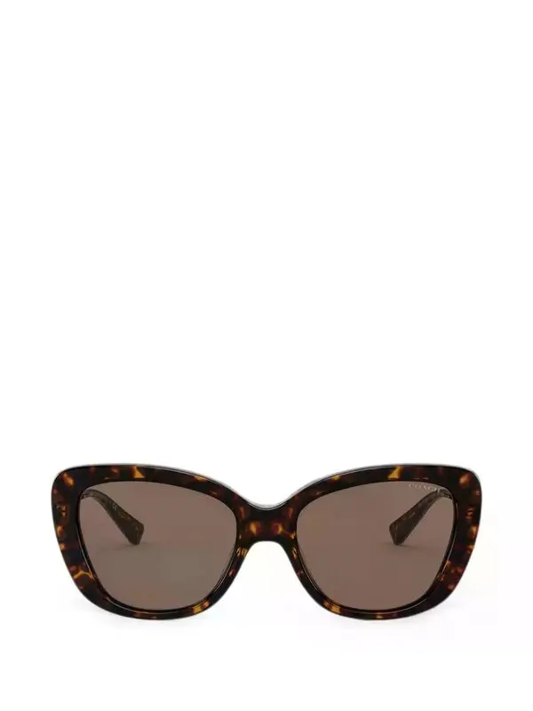 COACH Tortoiseshell-effect Cat-eye Sunglasses - Brown