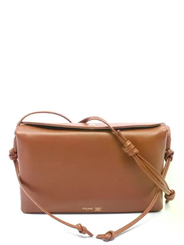 Celine Trio Flap Crossbody Bag - Brown