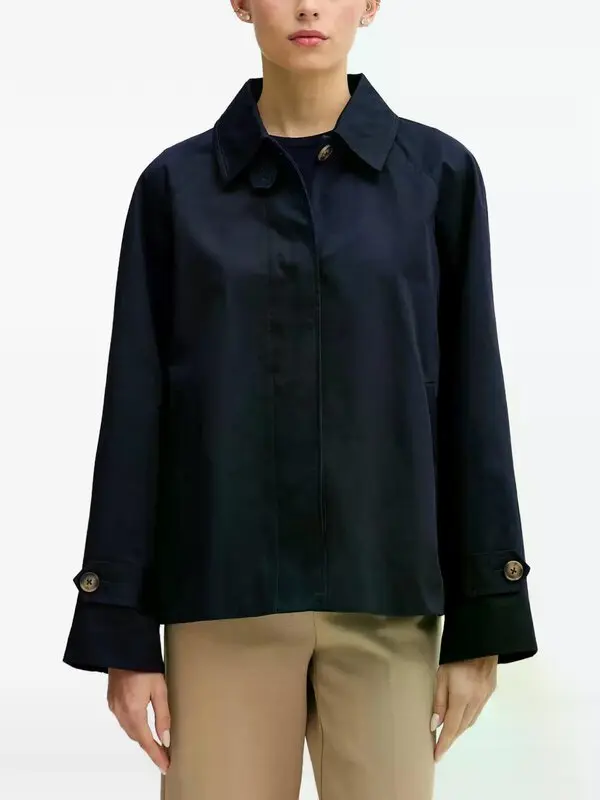 BENETTON Button-cuff Raglan-sleeve Coat