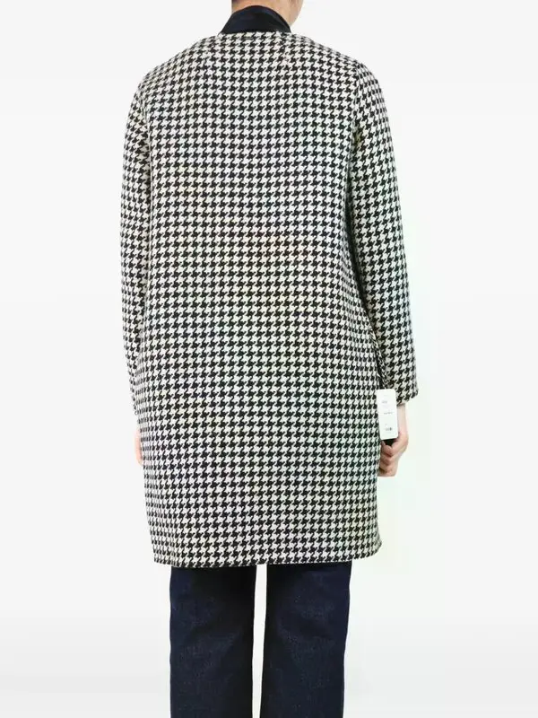 Max Mara Houndstooth Button-up Coat