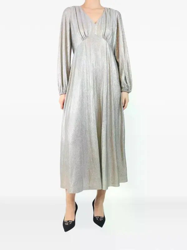WYse Crinkle Metallic Dress