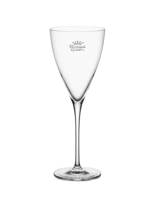 GINORI 1735 President Logo-print Wine Glasses Set - White