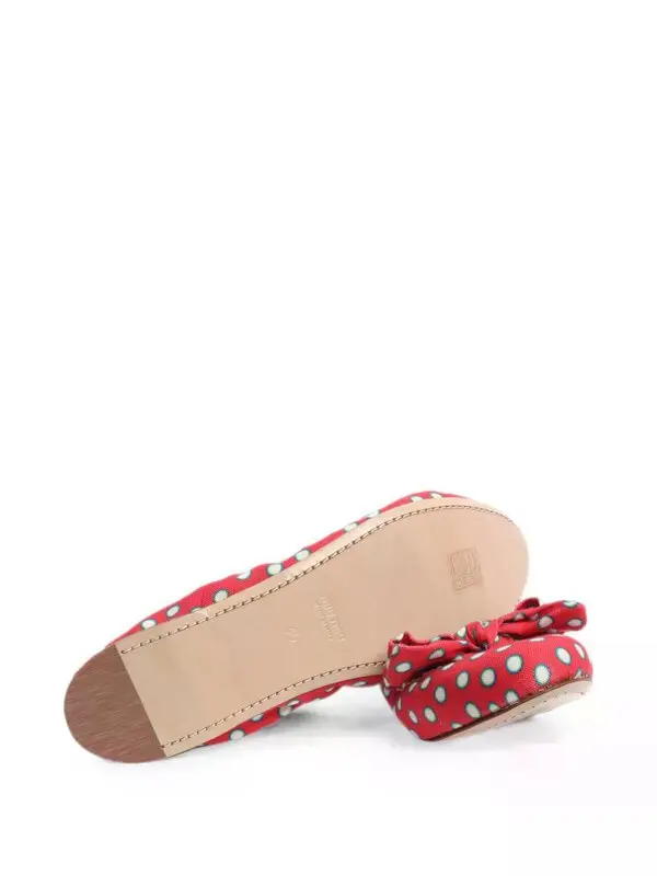Miu Miu Polka-dot Bow Ballet Flats