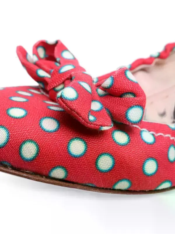 Miu Miu Polka-dot Bow Ballet Flats