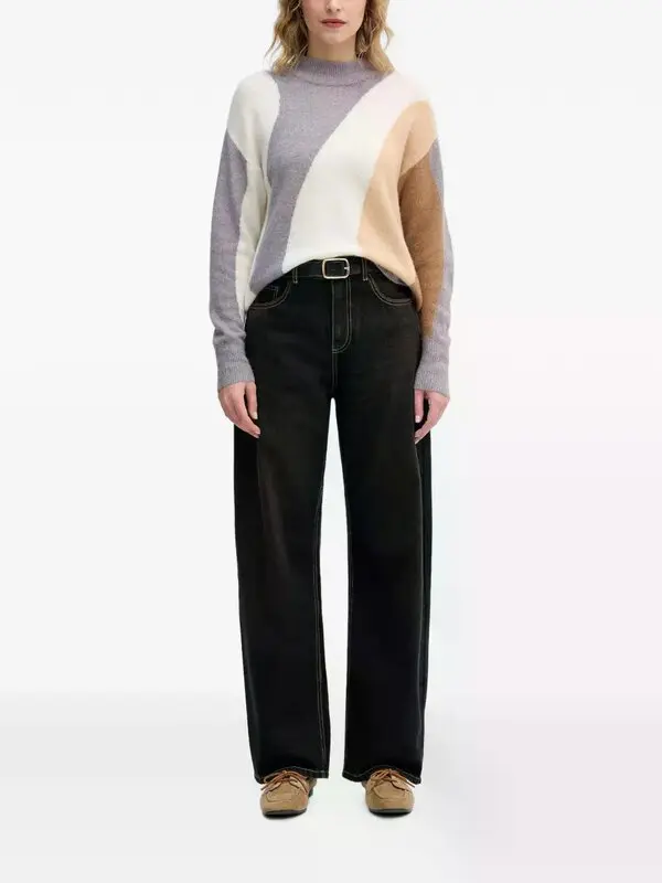 BENETTON Contrast-stitch Wide-leg Jeans