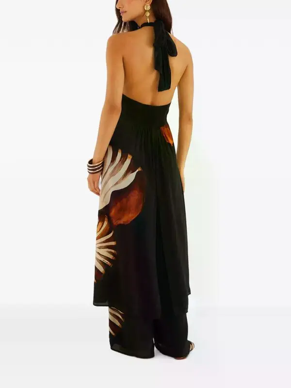 Farm Rio Ammonite Print Halterneck Top