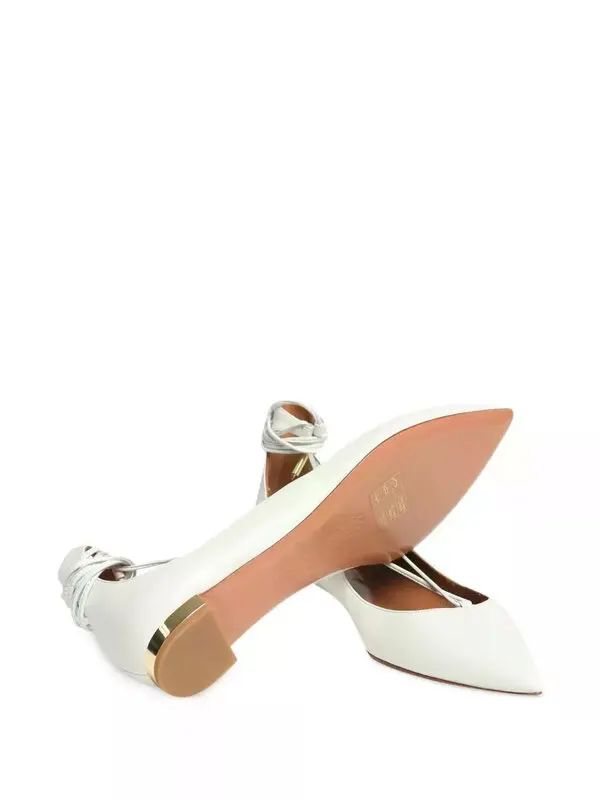 AQUAZZURA Christy Lace-up Ballet Flats