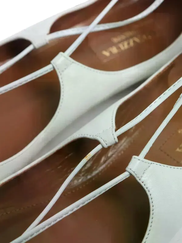 AQUAZZURA Christy Lace-up Ballet Flats