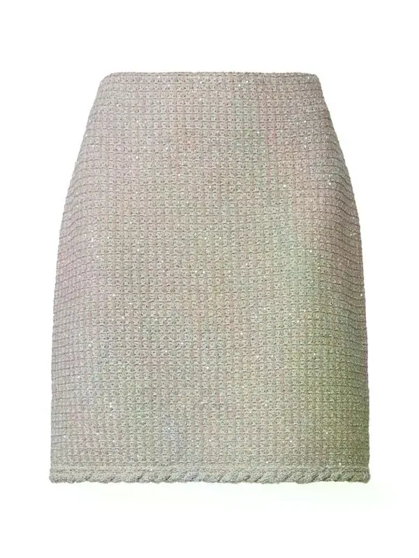 Fabiana Filippi Sequin-embellished Tweed Mini Skirt - Neutrals