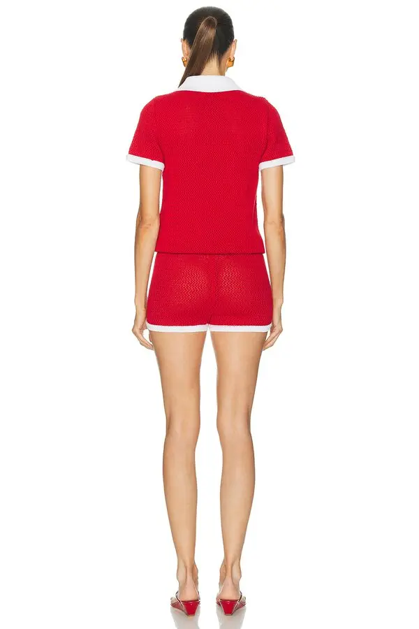 SEROYA Crochet Knit Romper
