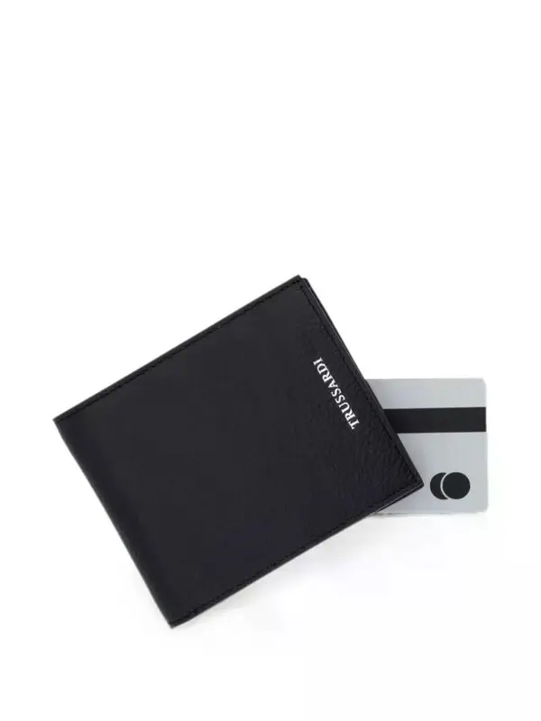TRUSSARDI Logo-print Pebbled-leather Wallet