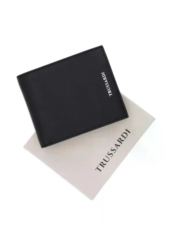 TRUSSARDI Logo-print Pebbled-leather Wallet