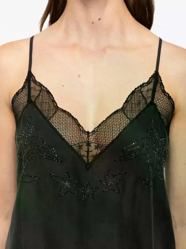 Zadig&Voltaire Christy Silk Strass Paisley Top