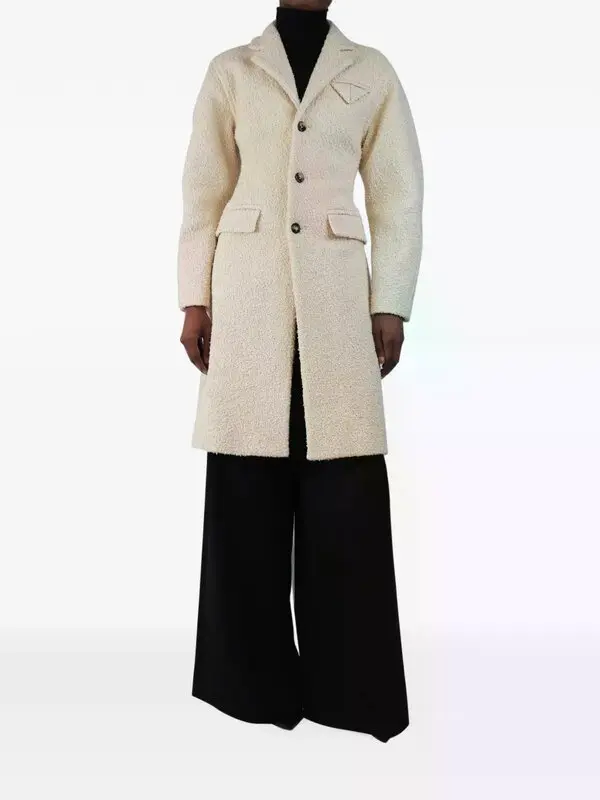 Bottega Veneta Heavyweight Bouclé Coat - Neutrals