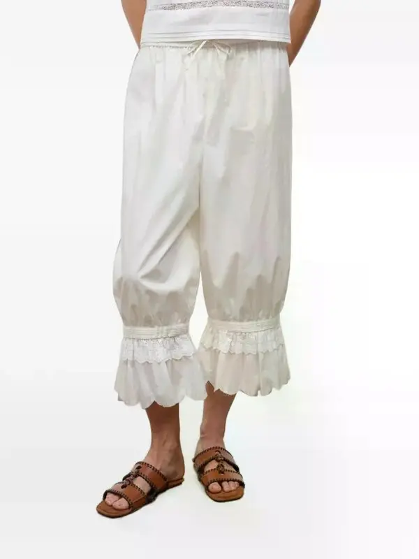 Staud Renzo Broderie Anglaise Trousers - White