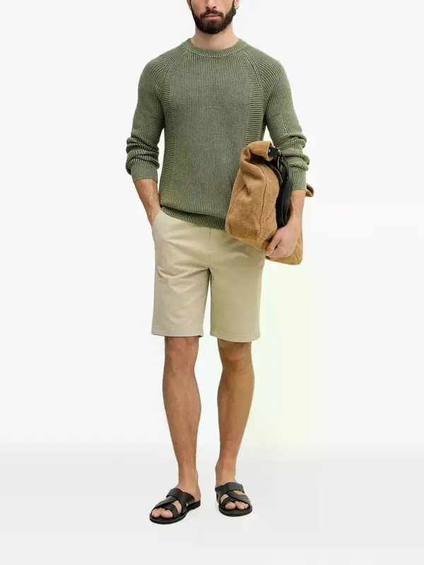BENETTON Ribbed-knit Raglan-sleeve Sweater
