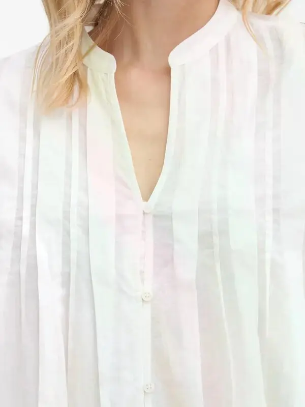BENETTON Pleated Long-sleeve Blouse