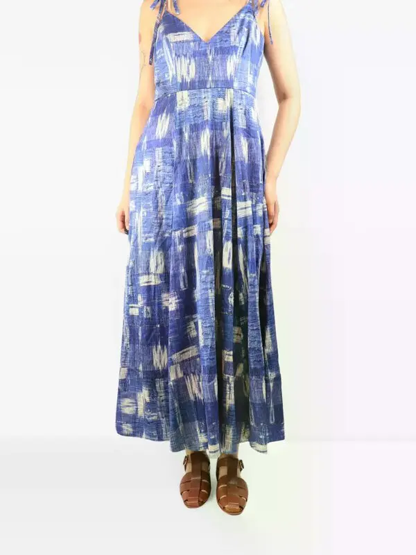 WIGGY KIT Ekberg Tie-fastening Maxi Dress