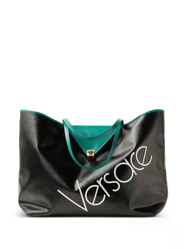 Versace Severine Large Coated Canvas Tote