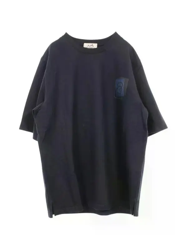 Hermès 2010s Leather-patch T-shirt