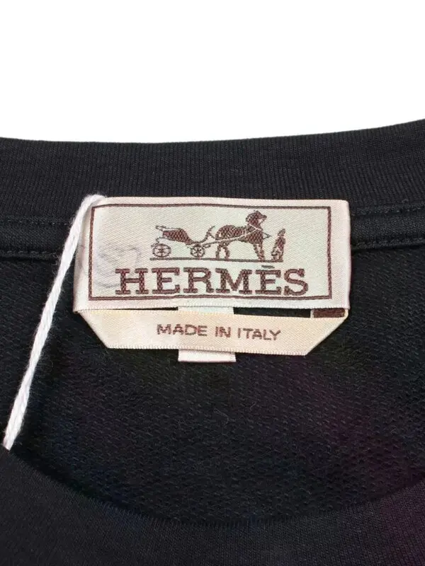 Hermès 2010s Leather-patch T-shirt