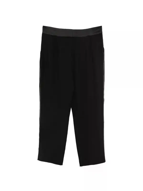 HANITA Satin-waistband Cropped Trousers