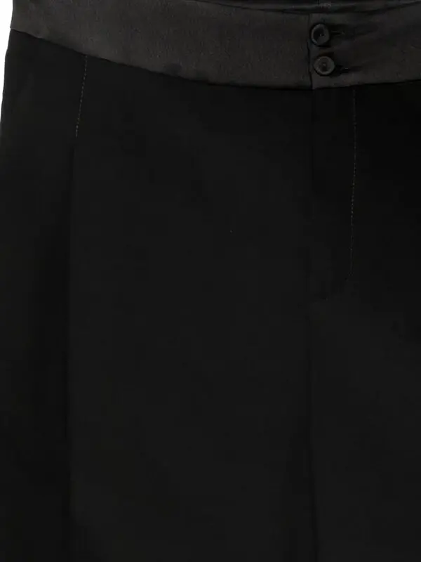 HANITA Satin-waistband Cropped Trousers