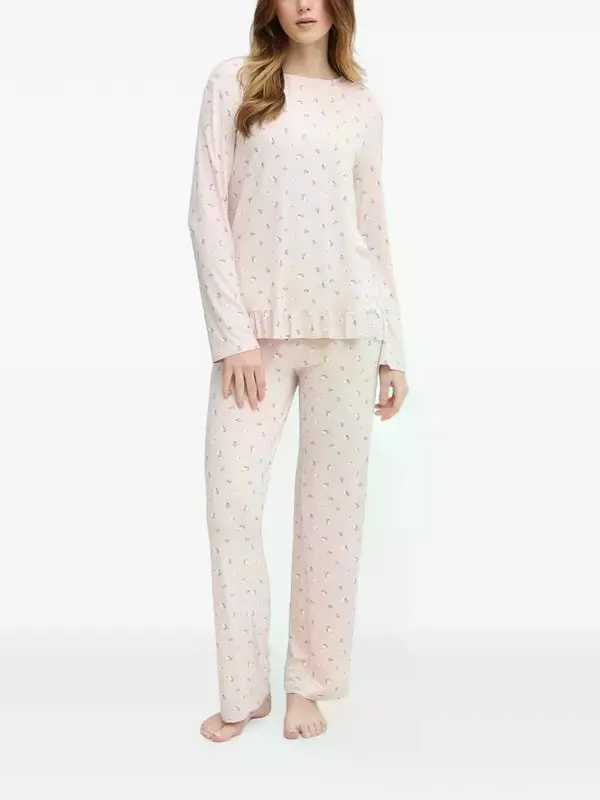 BENETTON Floral-print Ruffled Nightwear Set