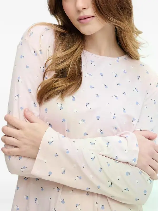 BENETTON Floral-print Ruffled Nightwear Set